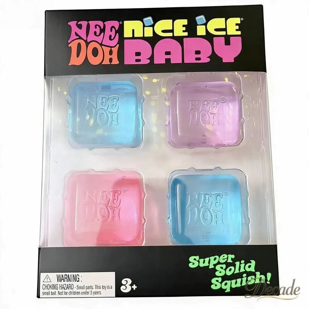 Антистресс игрушка NeeDoh Nice Ice Baby, набор 4 в одном, сенсорная игрушка из TPR нидоу сквиш
