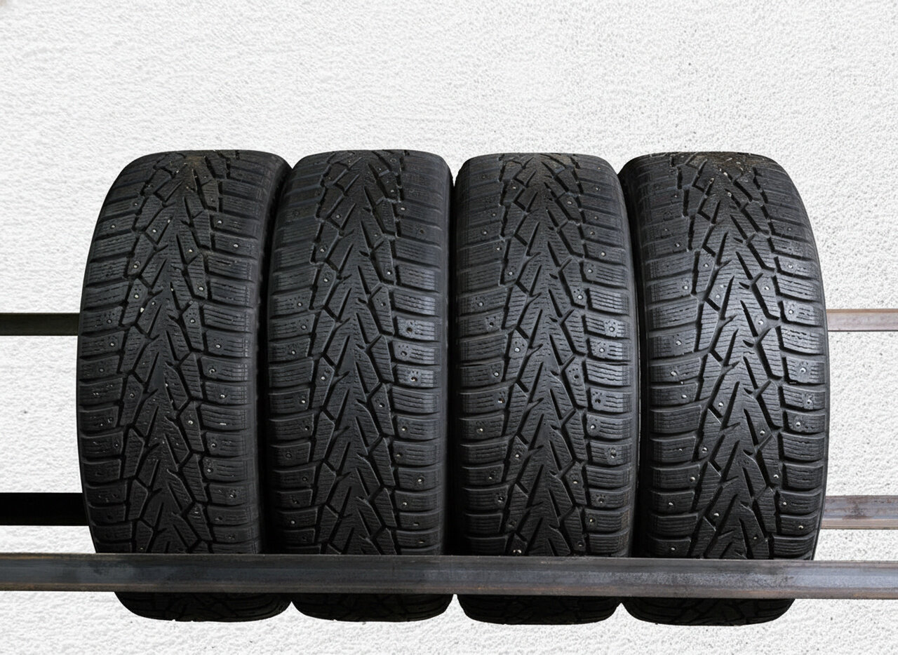 Комплект (4 шт) зимних БУ шин шипованные Nokian Tyres Hakkapeliitta 7 205/55 R16 30% износ TSB045336