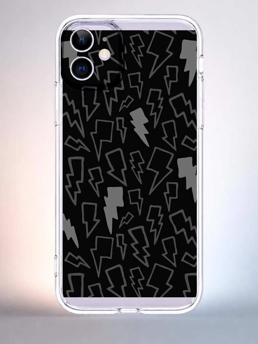 Чехол iPhone 11 молнии паттерн силиконовый