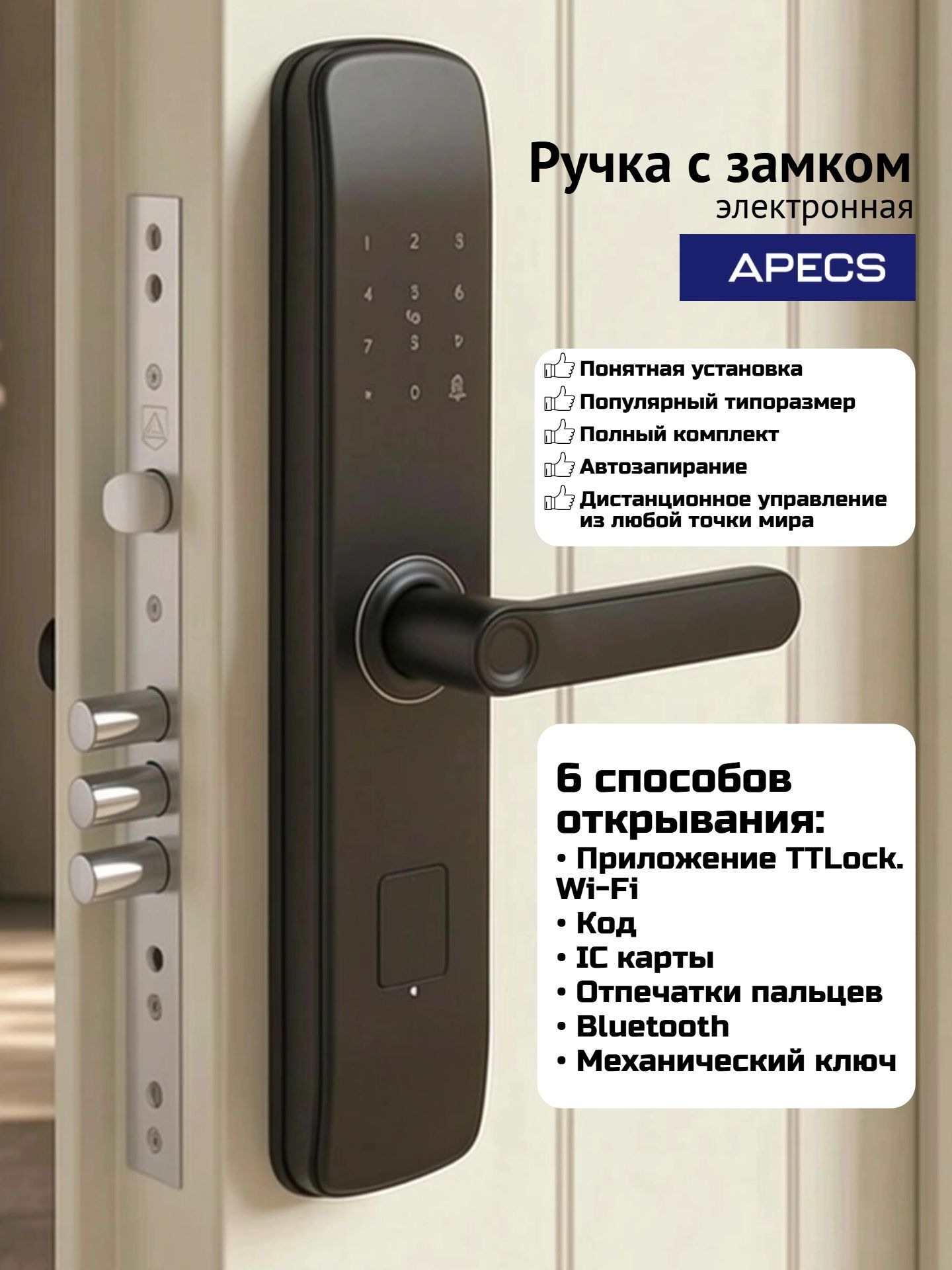Умный замок с электронными ручками