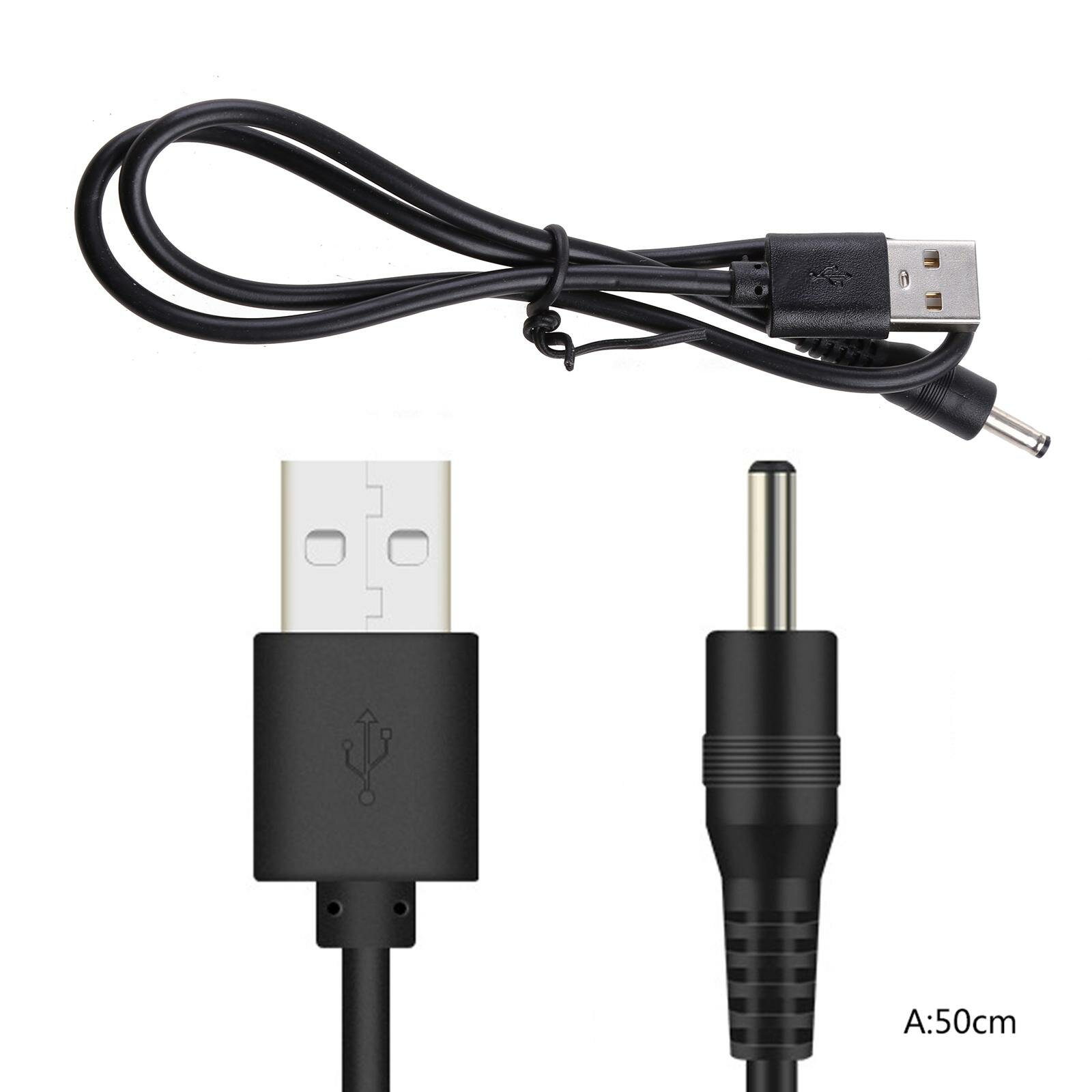 USB-кабель для зарядки колонок 5V, 3.5 мм, Черный
