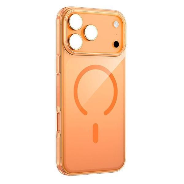 Чехол на iPhone 17 Pro Max Keephone X Crystal MagSafe Не желтеет со временем Оранжевый