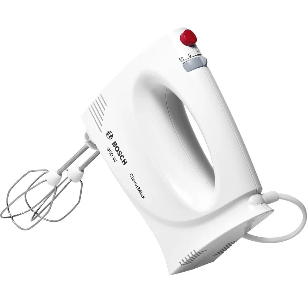 Bosch Ручной миксер Миксер Bosch MFQ3010 белый Управление ползунковое и кнопочное, 300 Вт