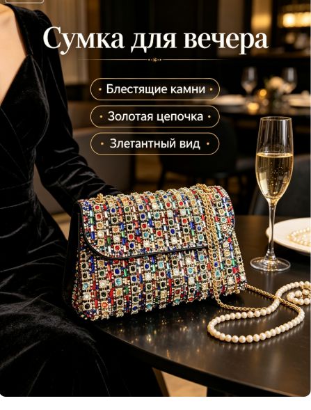 Сумка ридикюль, клатч — фото 1