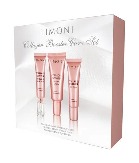 LIMONI Набор для лица Collagen Booster Care Set (Крем 25 мл + Крем для век 15 мл + Сыворотка 15 мл)