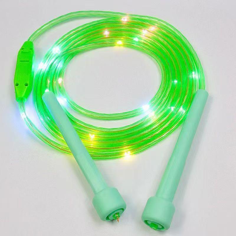 Зеленая LED прыгунка с 3 скоростями регулировки, яркое ночное свечение, идеально для физкультуры и развлечений детей