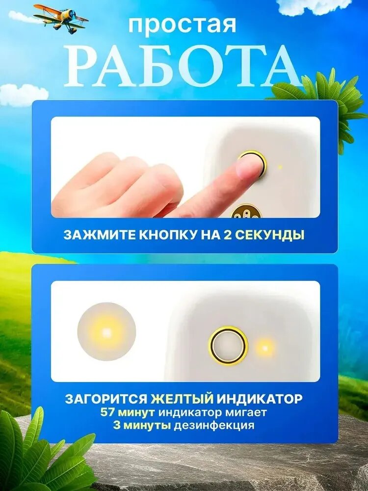Озонатор универсальный для дома, холодильника и автомобиля, белый — фото 1