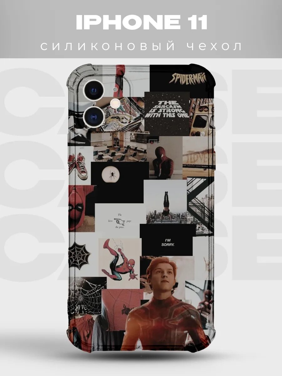 Чехол на iPhone 11 Человек-паук spiderman комикс spider man