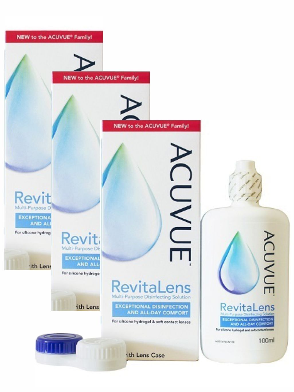 Acuvue RevitaLens Акувью для линз 100 мл 3 штуки