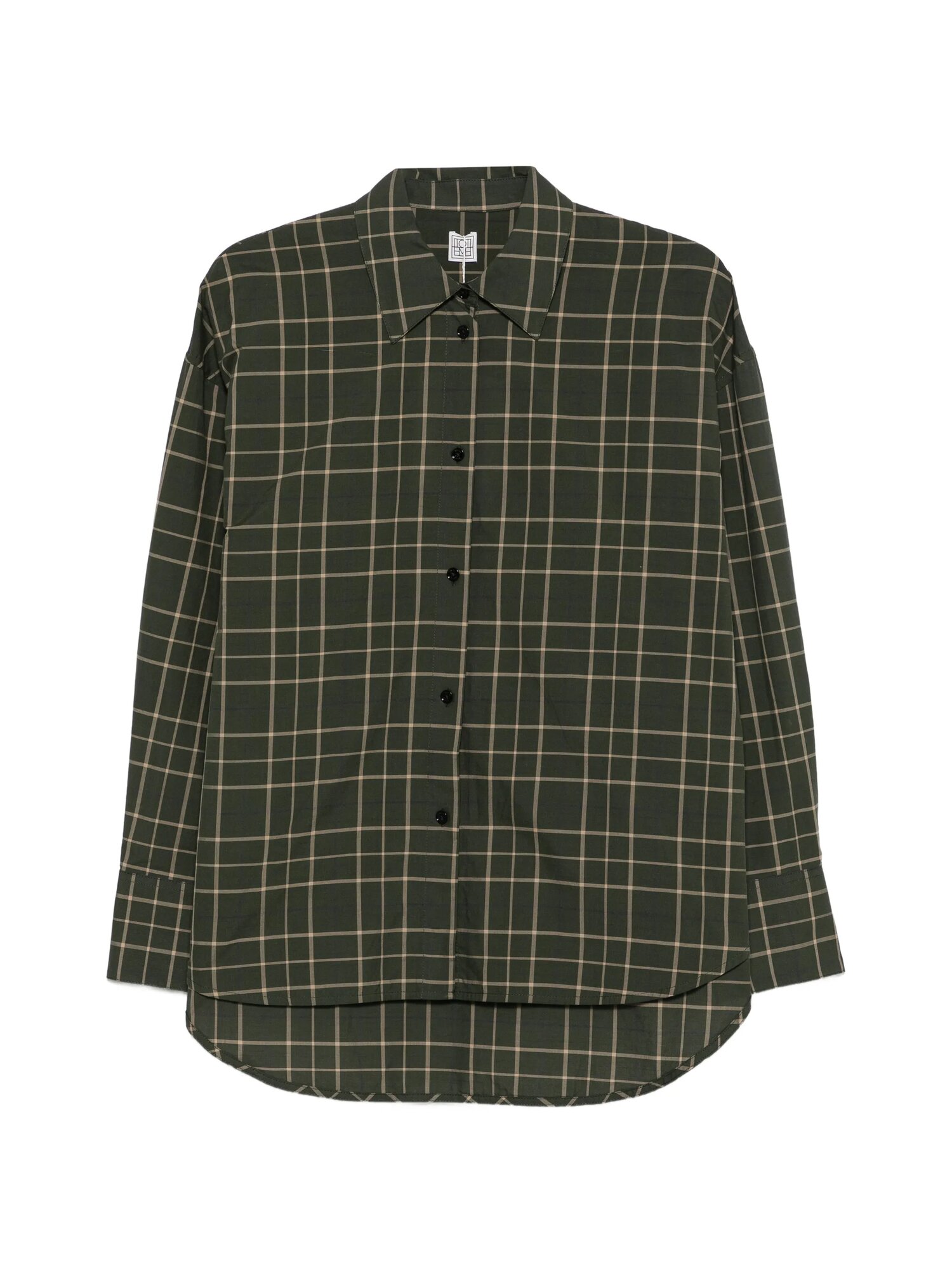 Рубашка Check-pattern silk-blend shirt