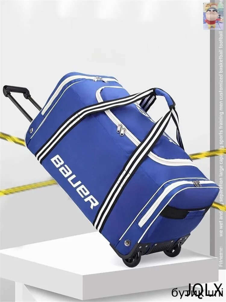 Хоккейный баул Bauer, 75 см, на колесах, синий