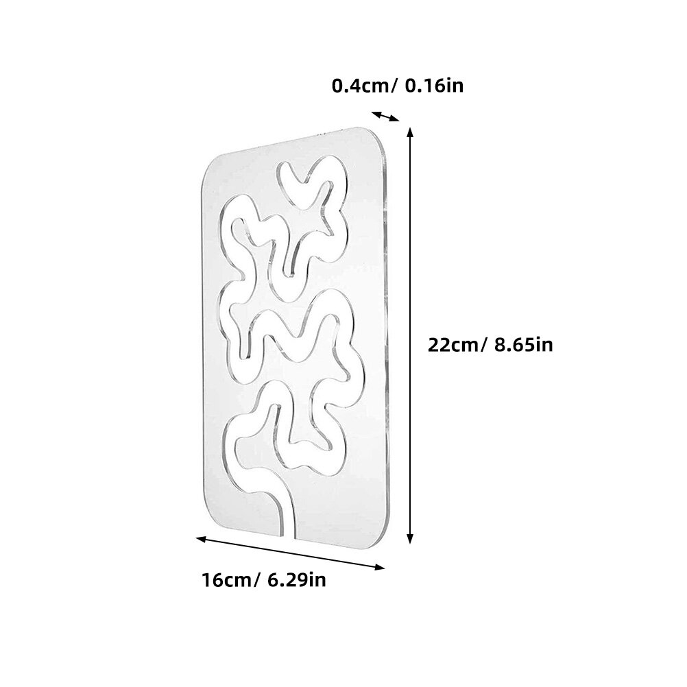 Шаблон Для Шитья И Вышивания Прозрачный Из Акрила 22.00X16.00X0.40Cm