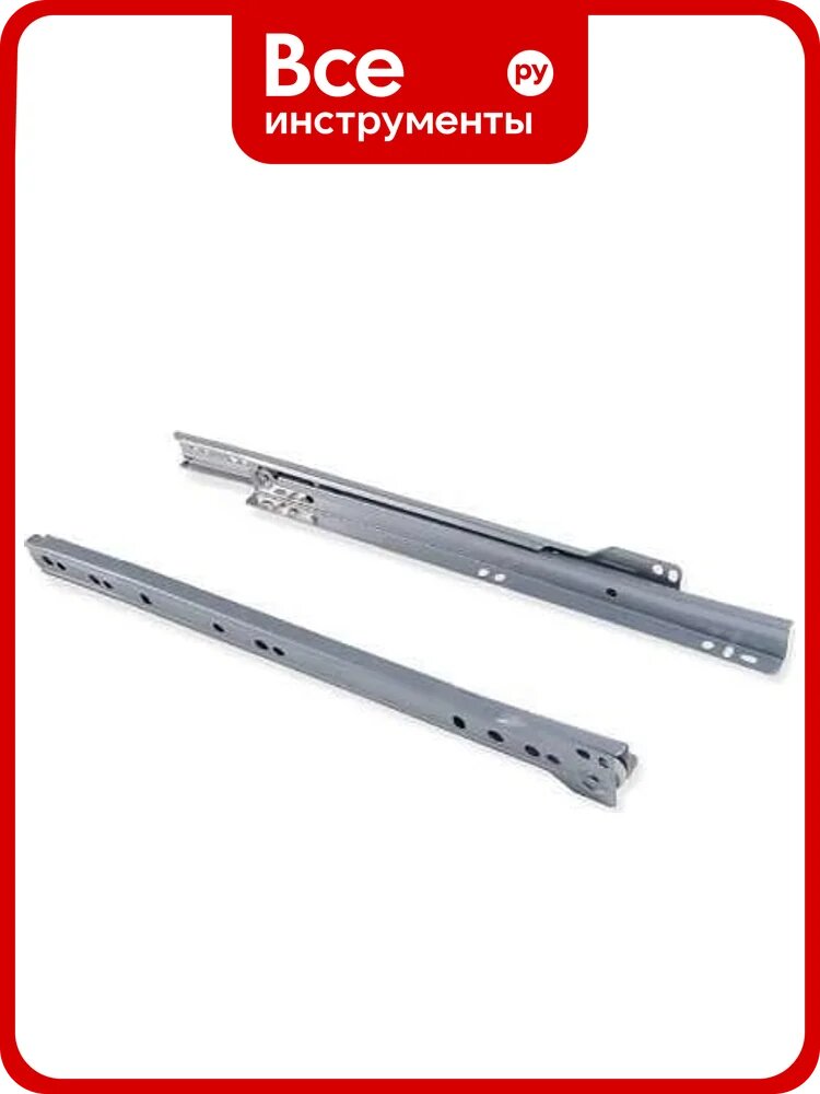 Роликовые направляющие Hafele Matrix runners S25 450 мм, серый RAL9006 423.37.514