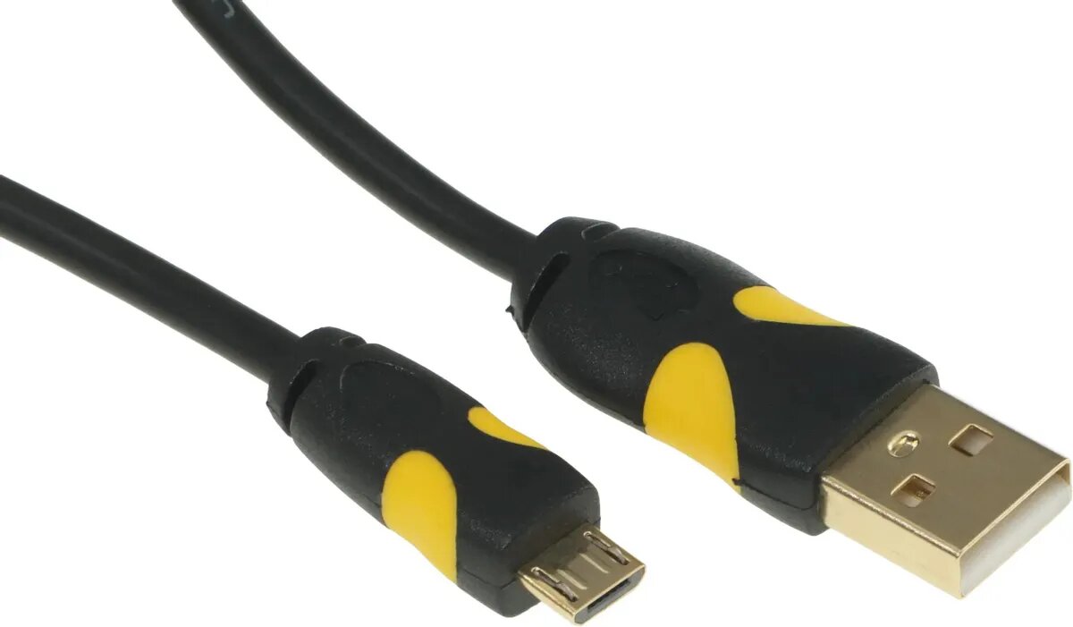 Кабель 2A Smooth connector, micro USB (m) - USB (m), 1.5м, 2A, черный