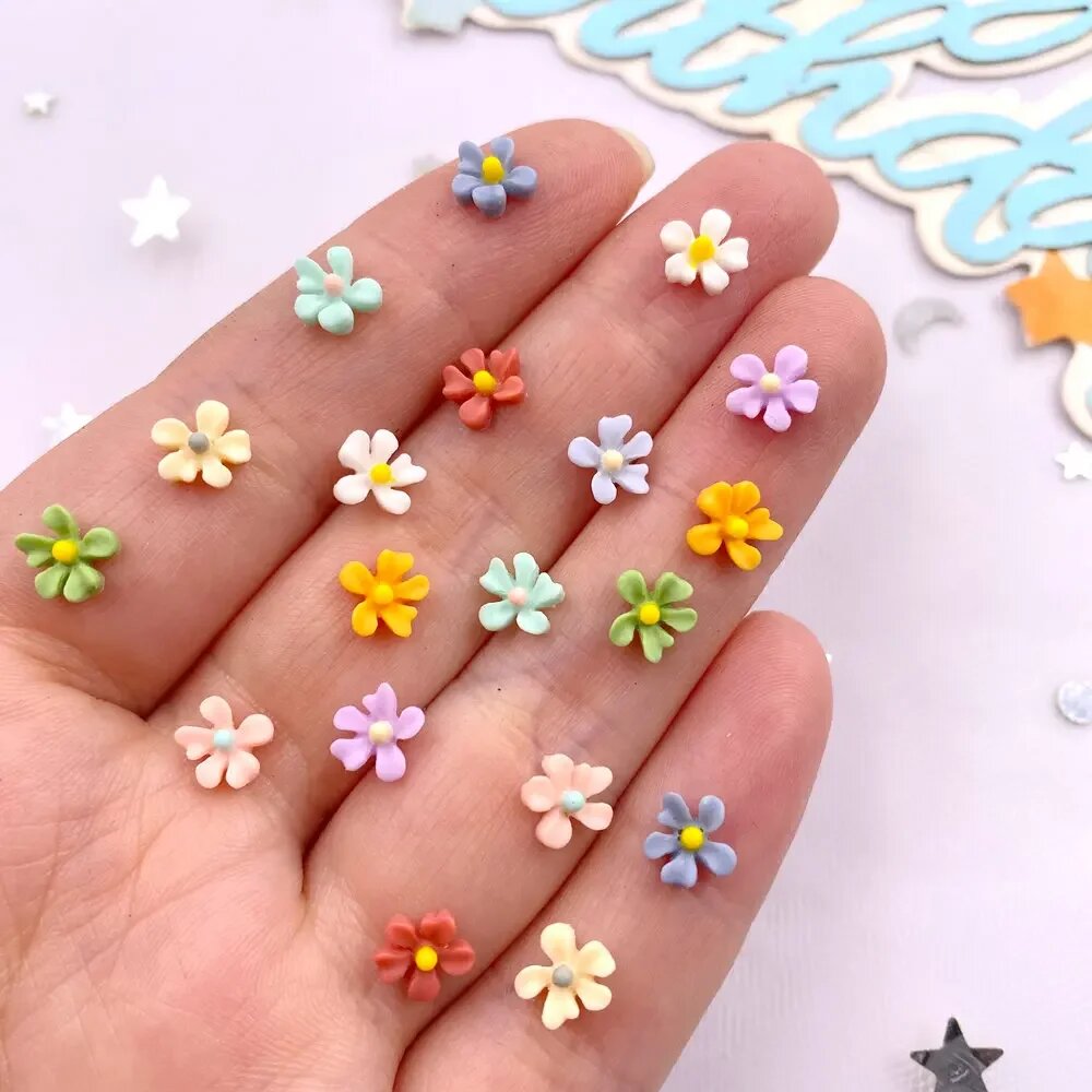 100 шт. мини-цветы османтус из смолы Diy Super Paradise
