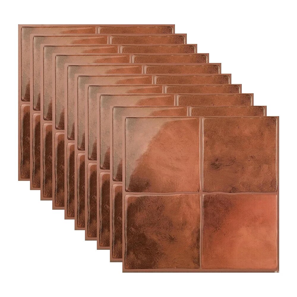 3D-наклейки для стен 9x9 дюймов Orange