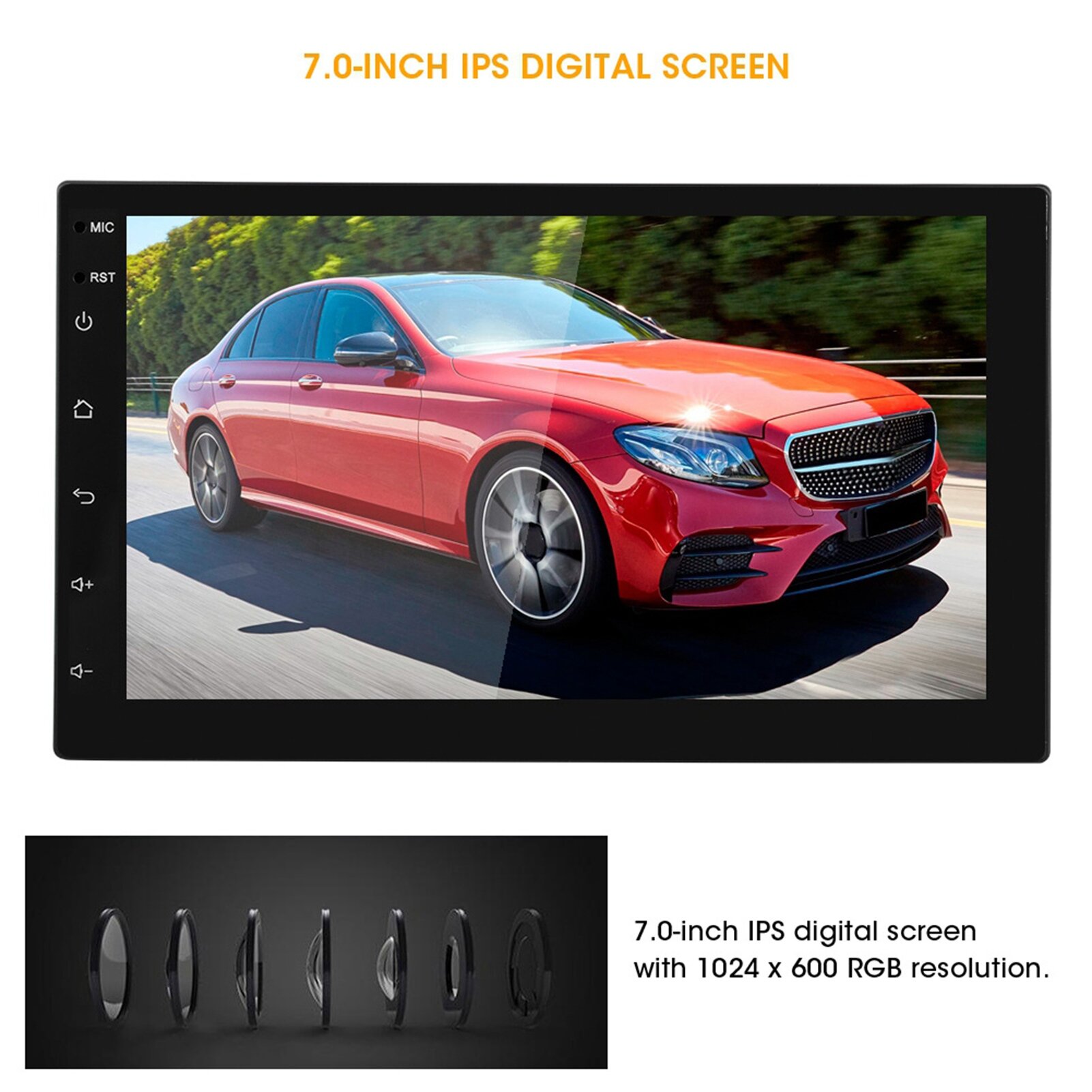 Авто мультимедийный плеер MP5, 7 дюймов, с Bluetooth, USB, 1024x600, для автомобиля