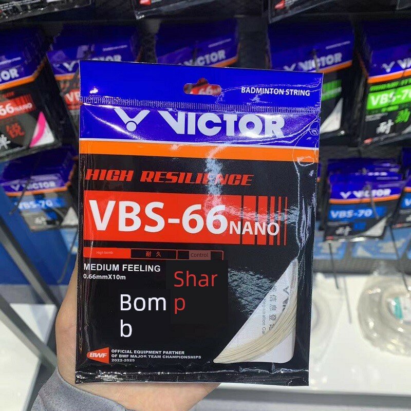 VICTOR VBS-66N Профессиональная тетива для бадминтона - Ивовый белый, высокая прочность и долговечность для