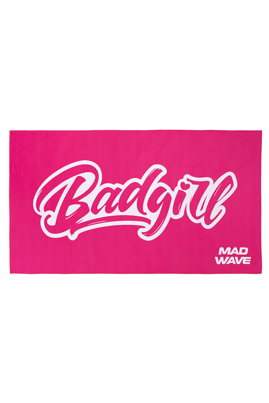 Полотенце MAD WAVE Microfiber towel Bad Girl, микрофибра, размер 80*140 см, цвет розовый