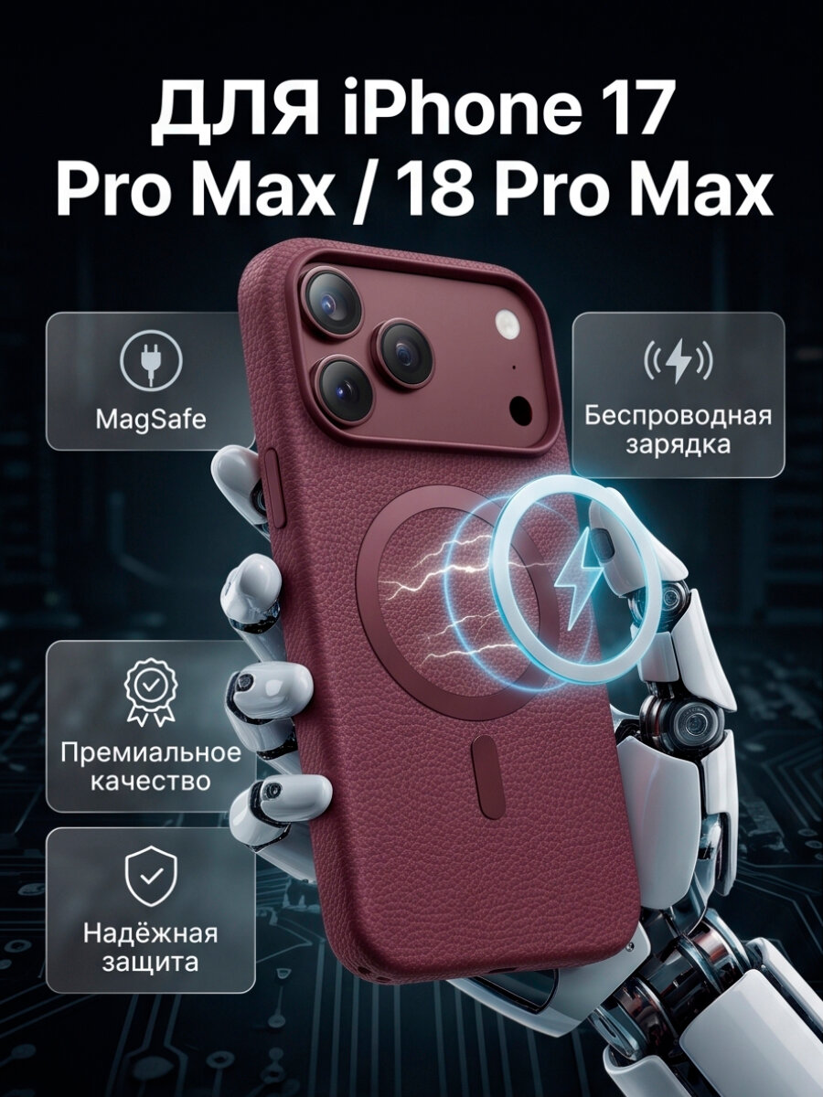 Чехол накладка 17 Pro Max /18 Pro Max KEEPHONE LYCUCCI бургундия