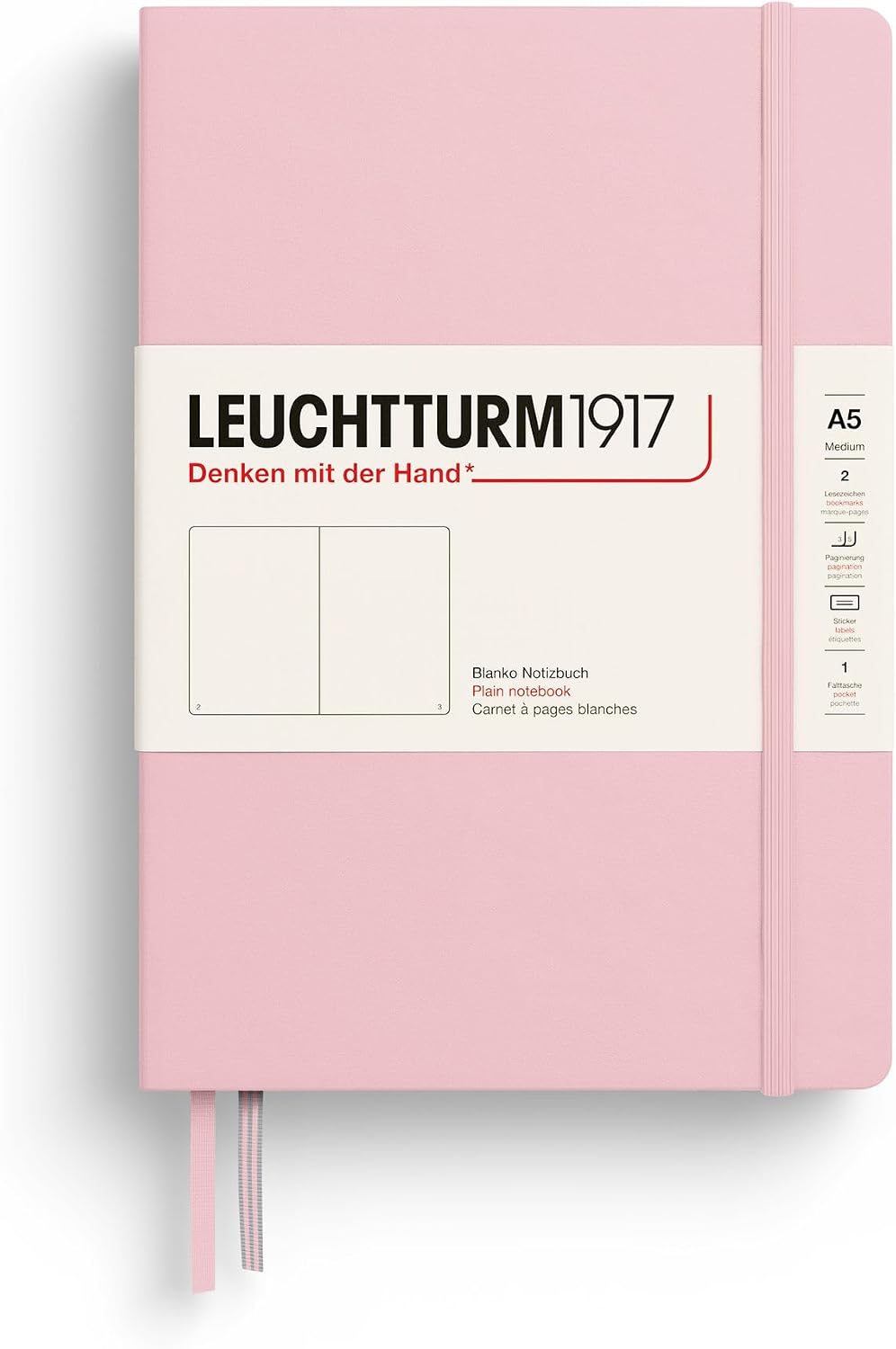 Блокнот Leuchtturm1917, средний, простой, цвет Powder