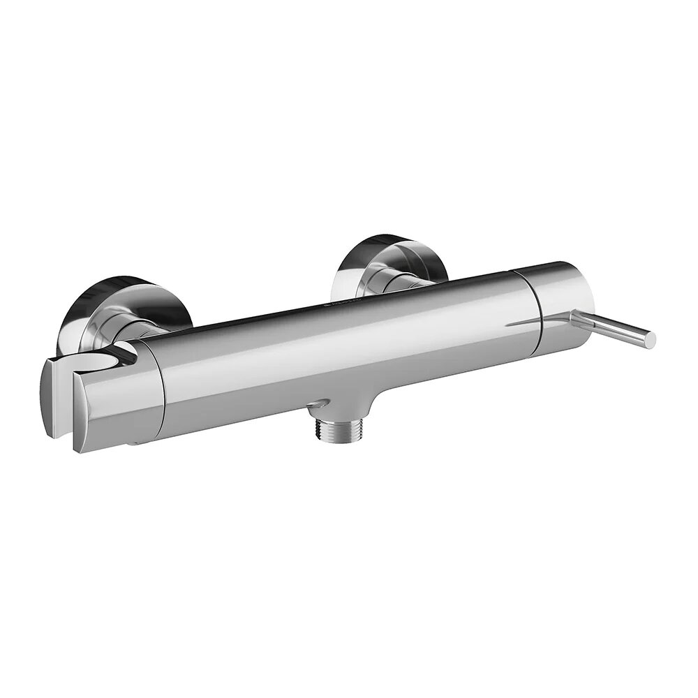 Смеситель для душа Aqueduto Cano CAN0700 хром, глянцевый, настенный, латунный, однорычажный, без лейки, смеситель для ванны с душем