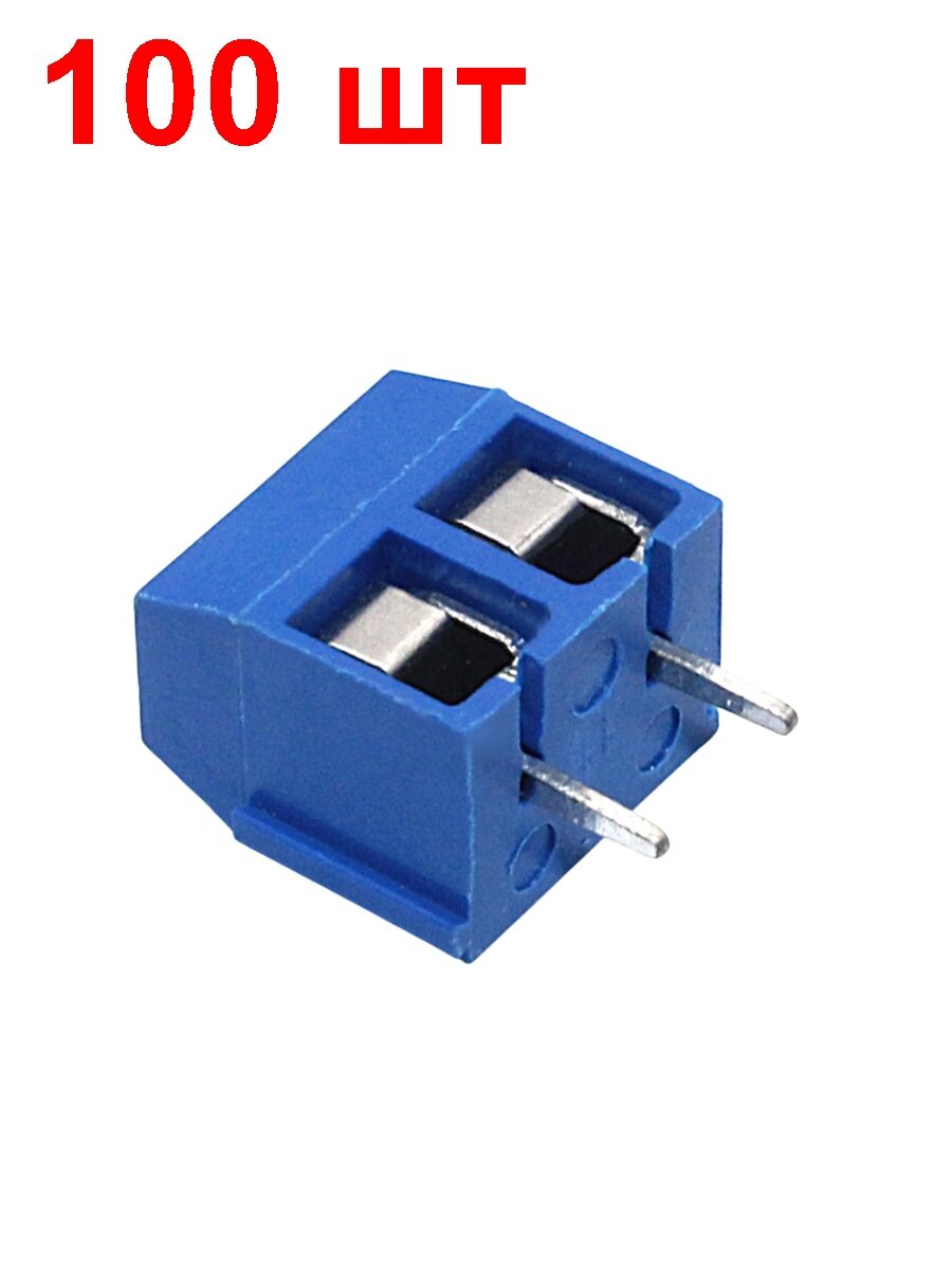 Клеммник DG306-5.0-02P-12 100 шт. 2 винта шаг 5 мм в плату