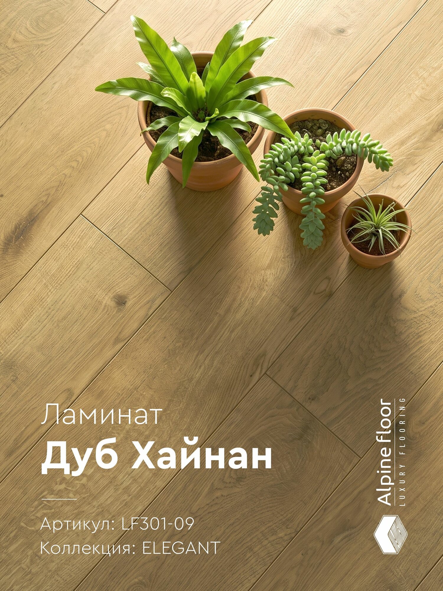 Ламинат 8мм, 33 класс, 4V фаска, замок ClickSystem, Norland Elegant LF301-09 Дуб Хайнан, площадь 2,4156м. кв, планка 1220х198