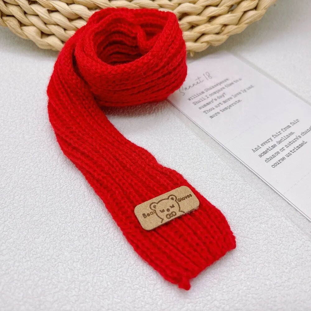 Кукольный шарф трикотажный для кукол 20 см Красный, Light Red