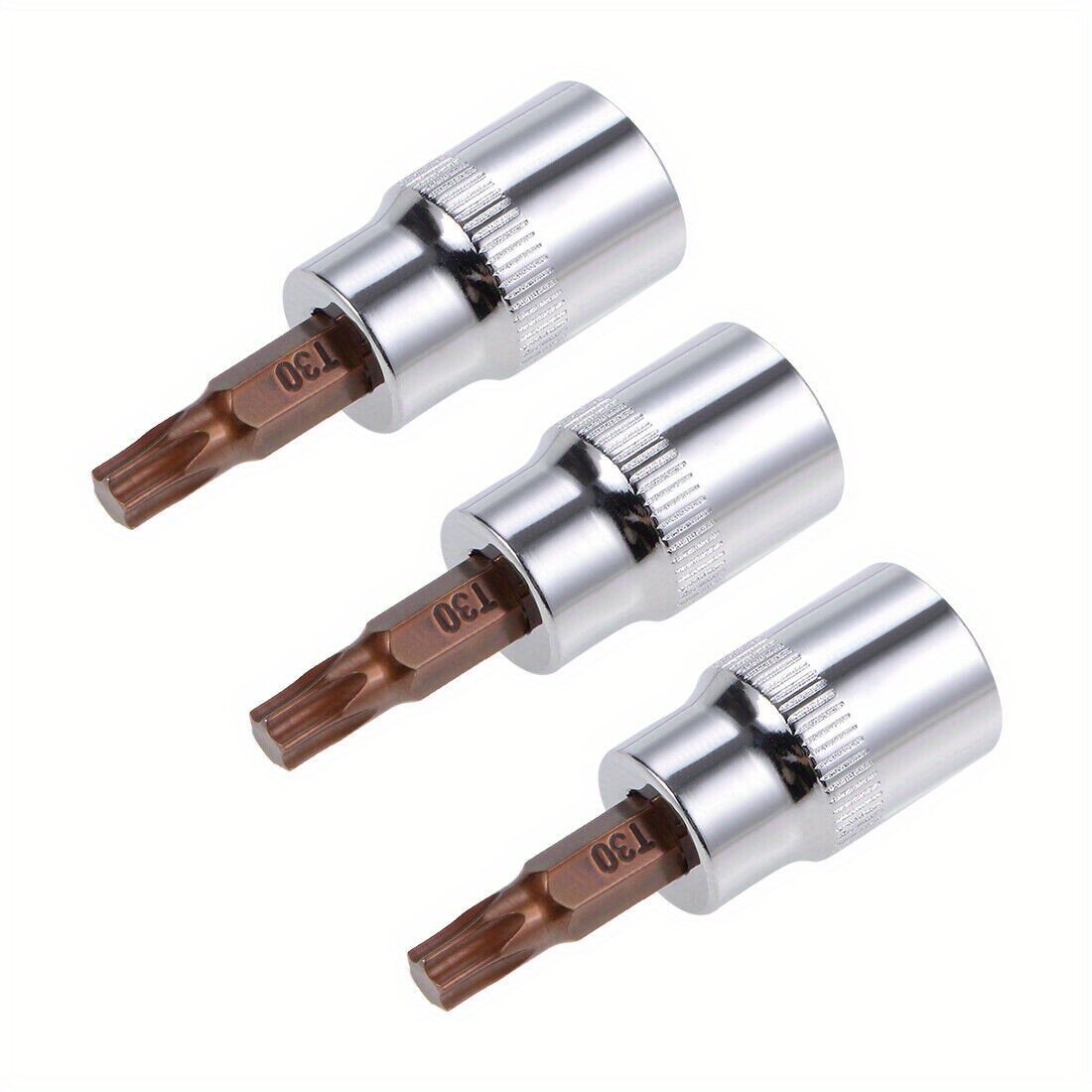 Торцевые биты Torx T30 с приводом 3/8 дюйма, длина 48 мм, сталь S2, 3 шт.