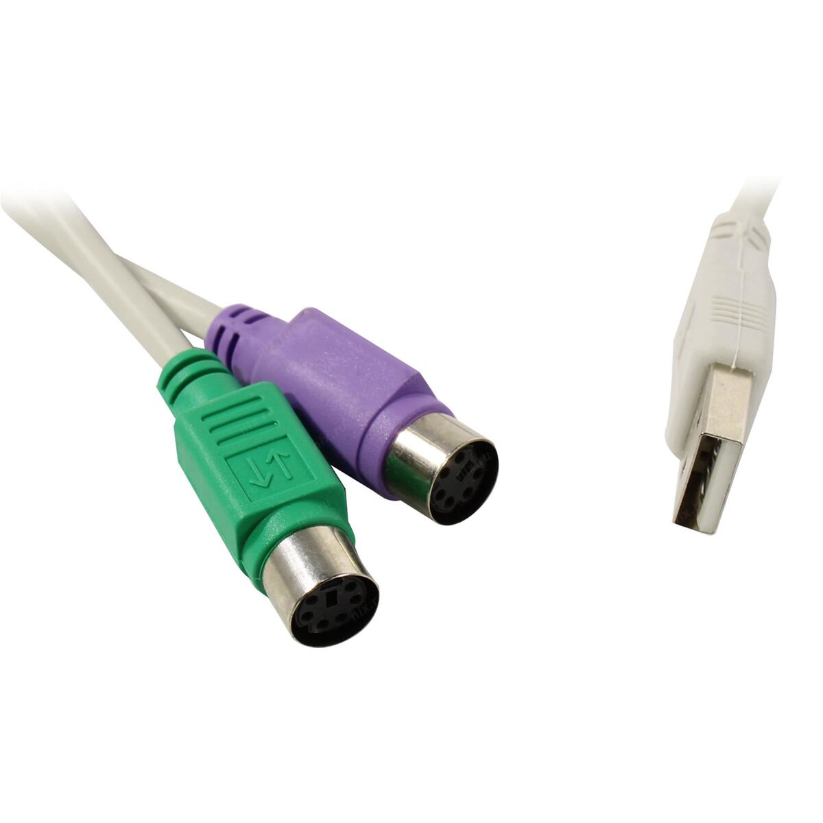 Cablexpert UAPS12 Кабель-адаптер USB A- 2xPS/2 (для подключения PS/2 клавиатуры и мыши к USB порту) — фото 1