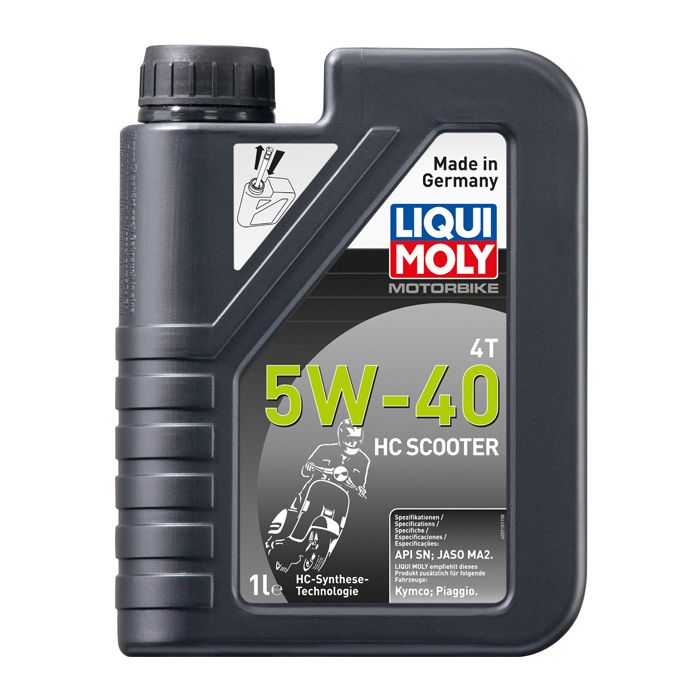 Синтетическое моторное масло Liqui Moly Motorbike 4T HC Scooter 5W-40, 1л