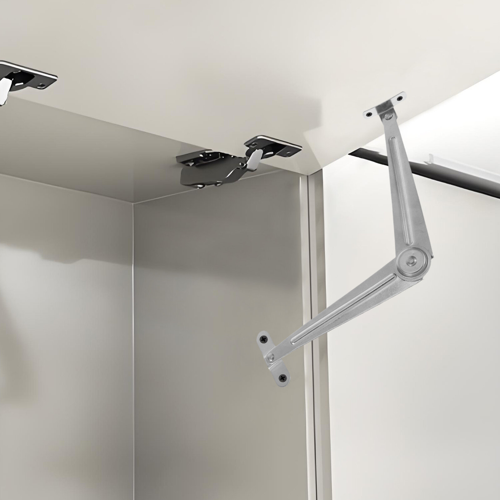 Folding Lid Support Hinges Для Крышек Шкафов Надёжная Поддержка Размер 28.50X5.00X1.40Cm