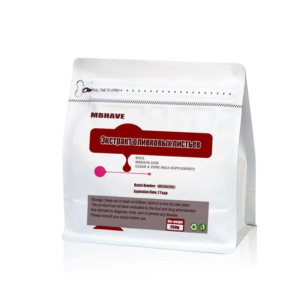 250 г Экстракт оливковых листьев (Oleuropein Olive Leaf Standardized Extract)