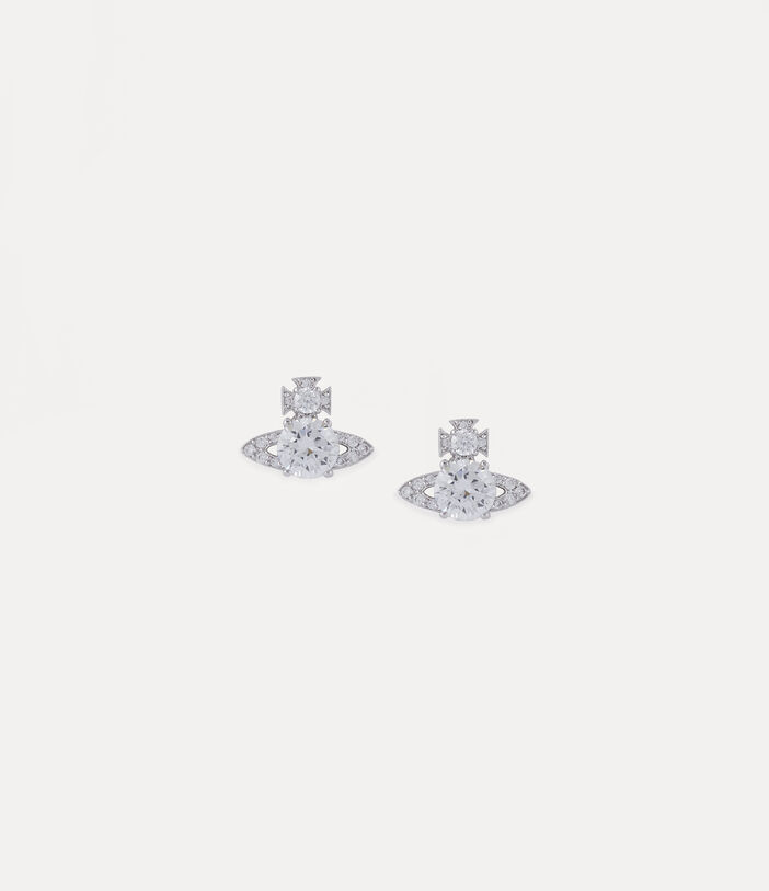 Серьги пусеты Vivienne Westwood, кристаллы Swarovski
