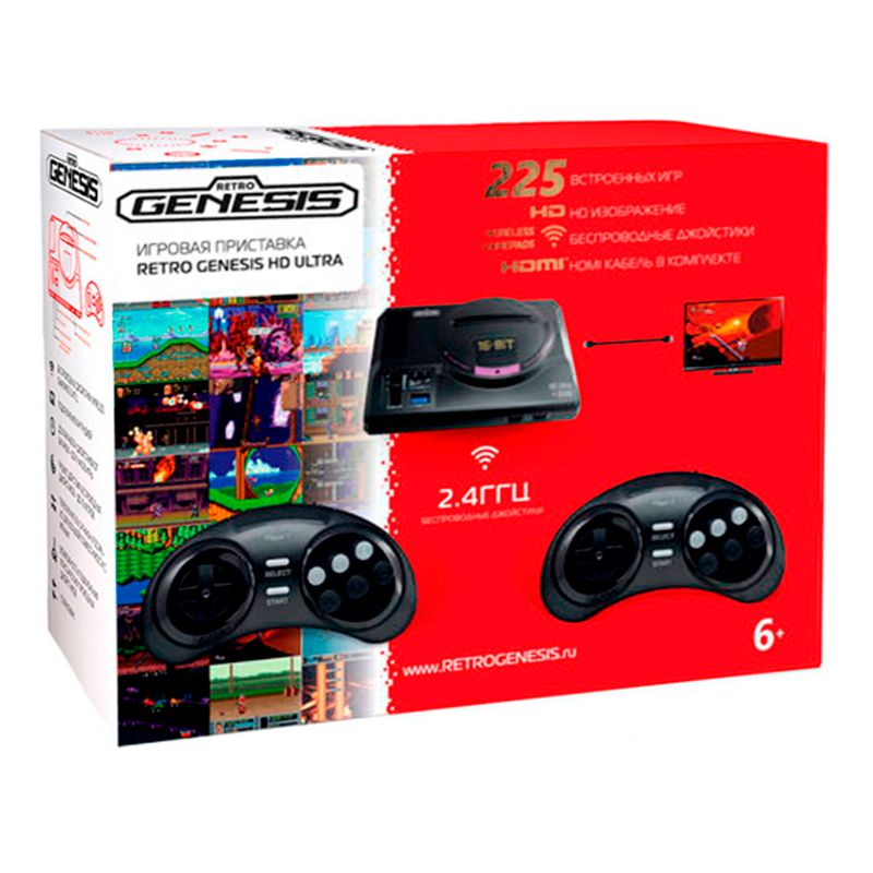 Игровая приставка Retro Genesis HD Ultra (225 игр)
