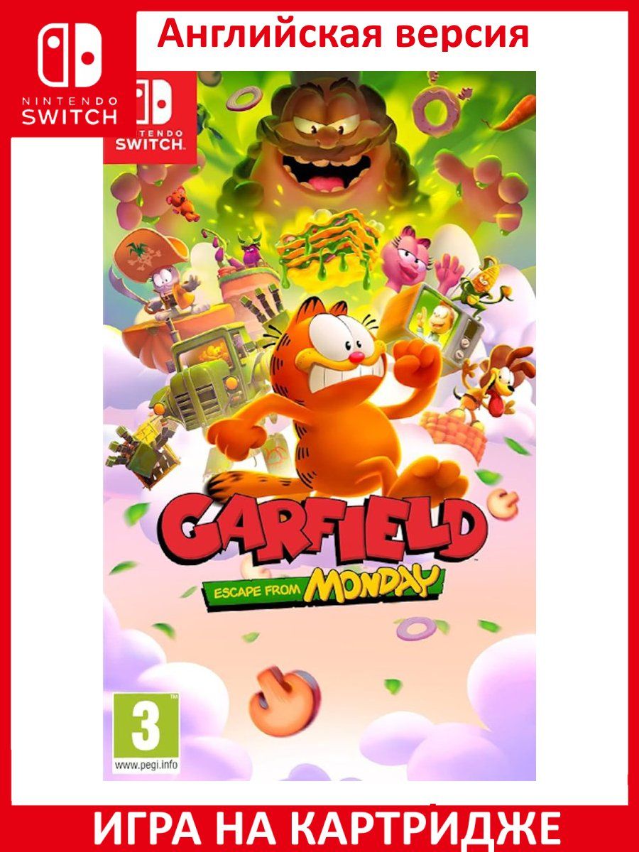 Игра Garfield: Escape from Monday Switch Картридж на Nintendo Switch Английская версия