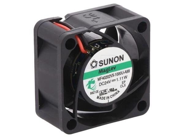 Вентилятор SUNON MF40202VX-1000U-A99 24 В DC 40x40x20 мм подшипник Vapo 18,3 куб. м/ч 27,5 дБА, 1шт