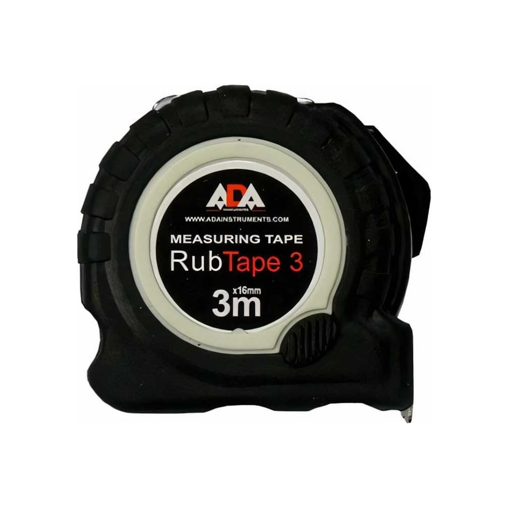 Рулетка ADA RubTape 3 (сталь, с двумя стопами, 3 м) А00155