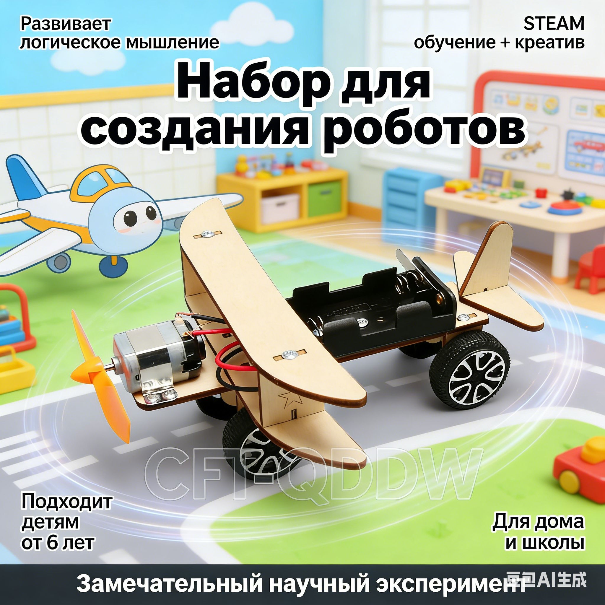 Конструктор деревянный, Электрическая модель