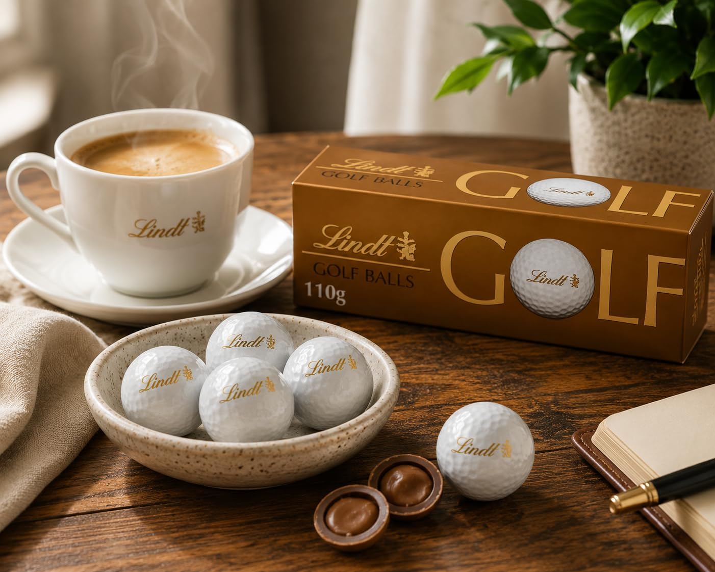 Lindt Конфеты из молочного шоколада с фундуком Golf Balls Milk Chocolate with Smooth Hazelnut Filling, 2x110г