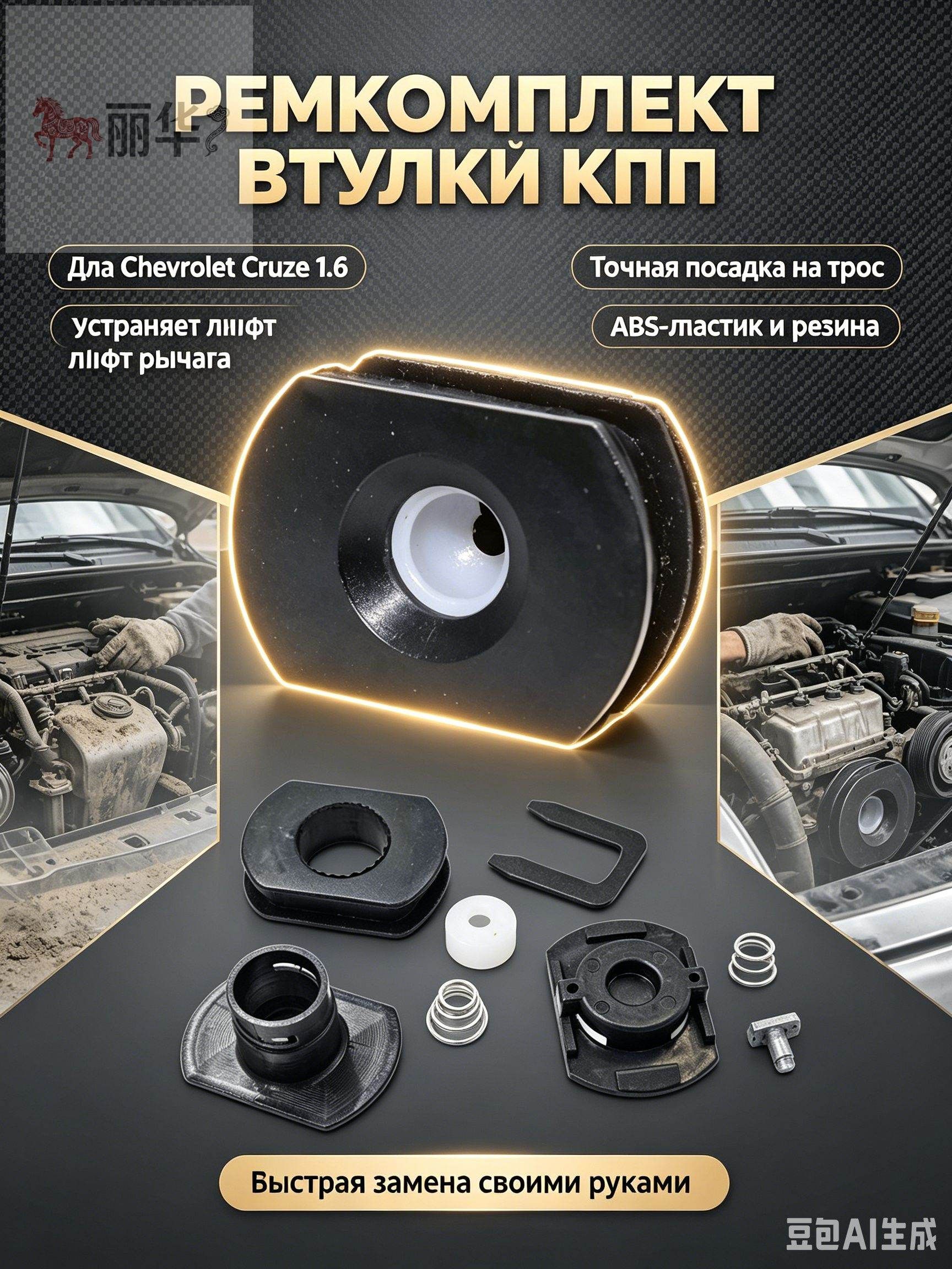 Chevrolet Cruze 1.6 фиксатора переключения передач ремкомплект втулки троса КПП для устранения люфта кулисы механической коробки скоростей, износостойкий ABS пластик и резина