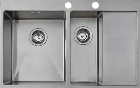 Мойка кухонная Seaman Eco Marino SMB-7851DRS металлическая, 78x51, прямоугольная, мойка для кухни, с крылом, российская
