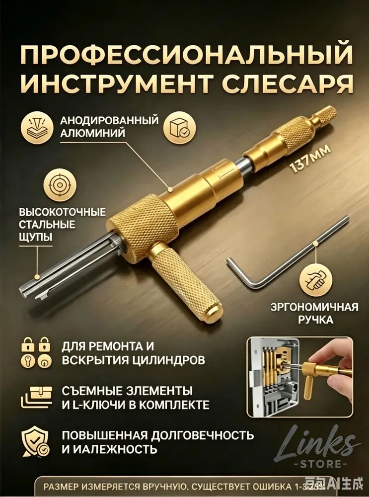 Набор слесарных инструментов с позиционированием по пазам