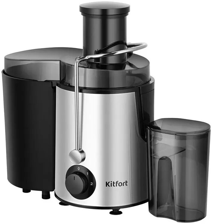 Соковыжималка KitFort КТ-1165, центробежная, нержавеющая сталь и черный