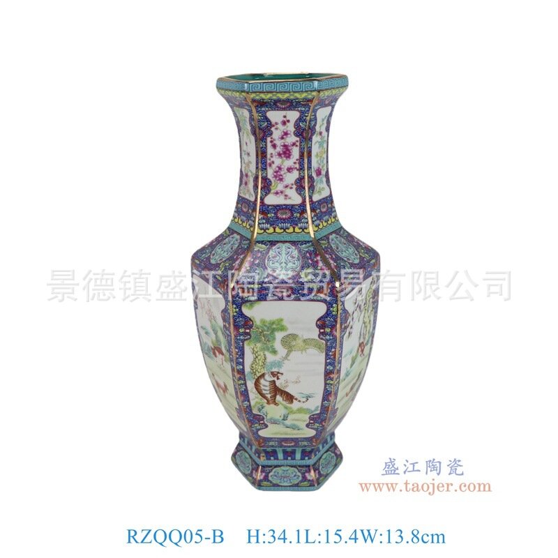 Jingdezhen Antichny Vaza Farengeva Zlataya Keramicheskaya Vaza Dlya Doma Otklonka Vysota 34.1cm Dlina 15.4cm Shirina