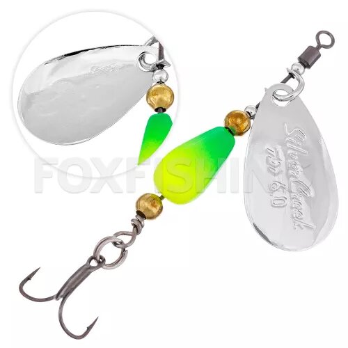 Блесна вращающиеся Daiwa Silver Creek Spinner 6гр. / FOUR-LEAF