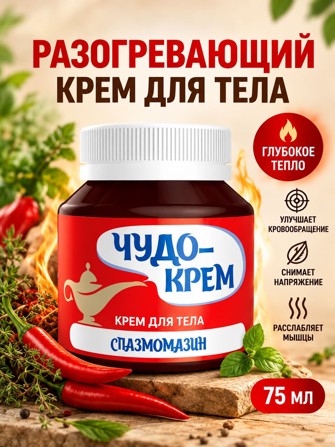 Крем для тела "Спазмомазин". Чудо-крем. 90 мл. Лучикс