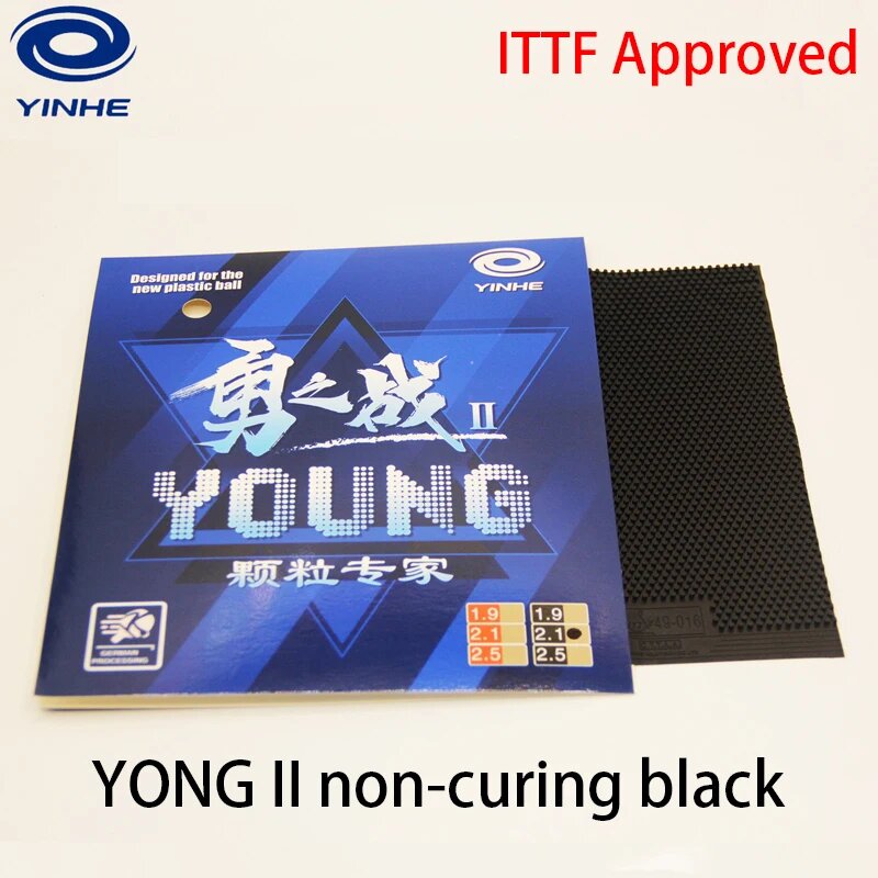 YINHE Young Fight II Long Pips Резина OX Черный, 1-Non-cured black