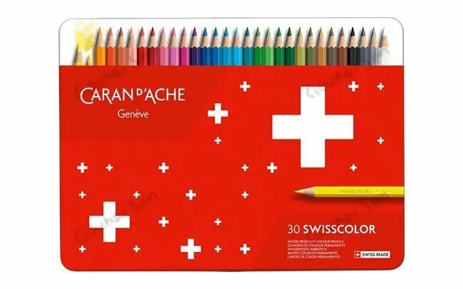 Caran d'Ache Набор карандашей, вид карандаша: Акварельный, 30 шт.